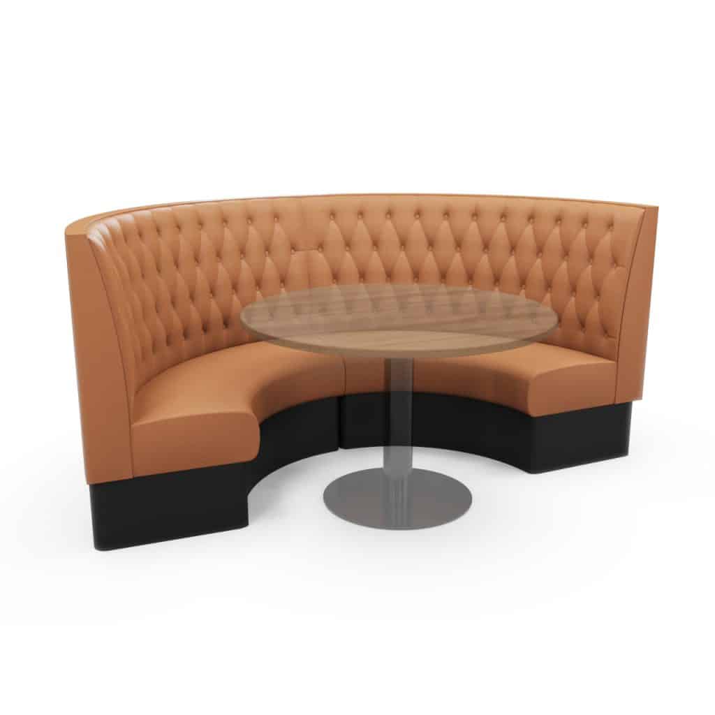 Upholstered Restaurant, Round, Corner Dining Booth Manufacturers Makers UK