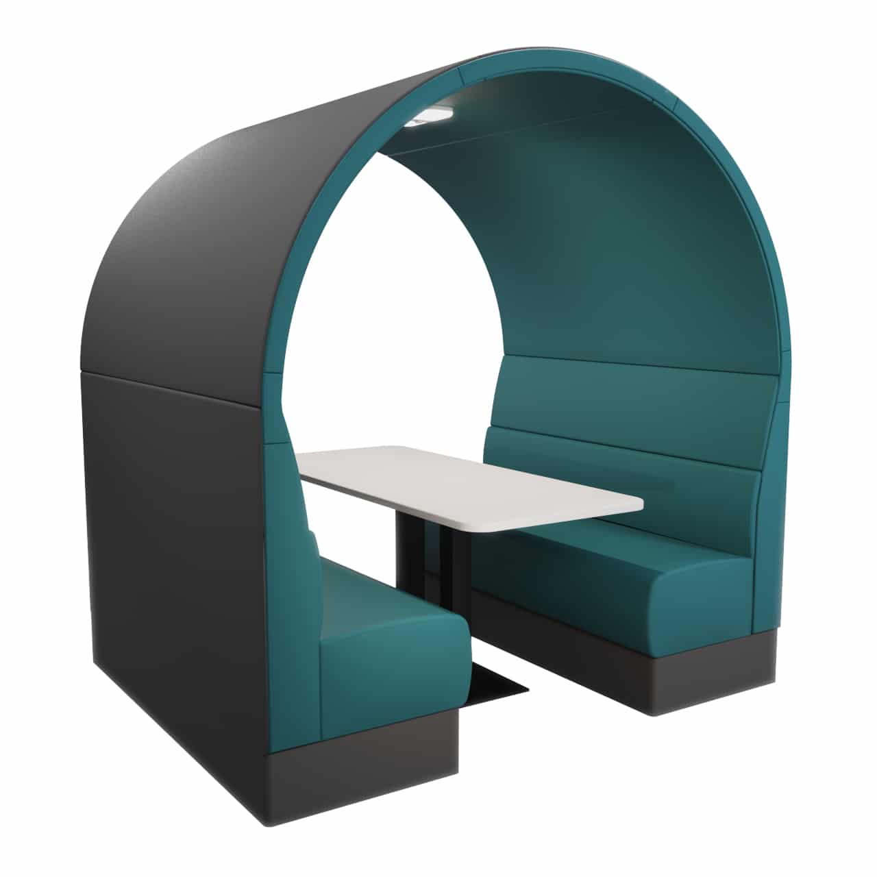 Meeting Pods and Privacy Booths, Acoustic Sound Insulated. Round with Roof