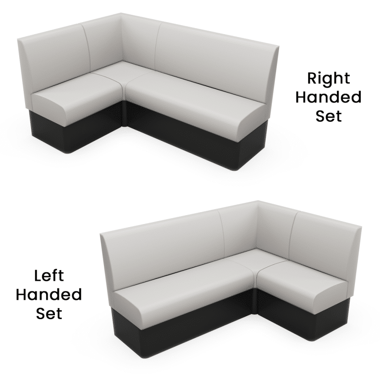 Kansas Retro Fluted – L Shaped Corner Booth Set | HCF Contract Furniture