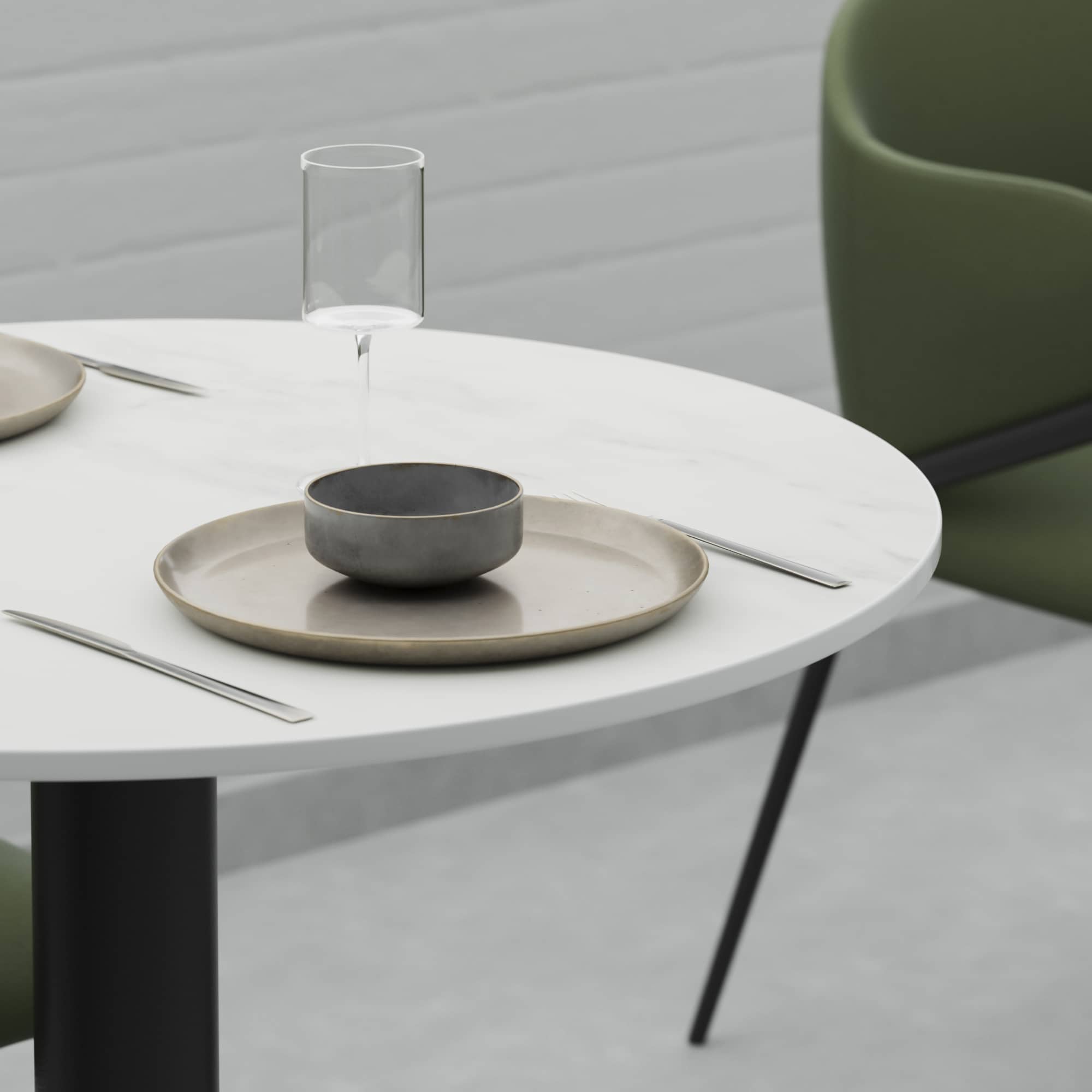 700mm Square x 12mm Porcelain Table Top – White Calacatta – Made To ...
