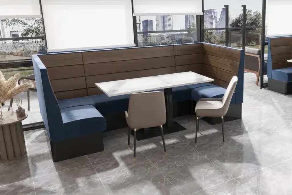Horizontal Fluted Restaurant Booths - High Back | HCF